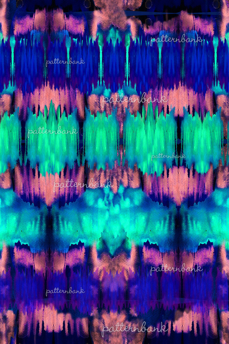 New Age Tie-Dye - Turquoise by Wanderlust Designs Seamless Repeat ...